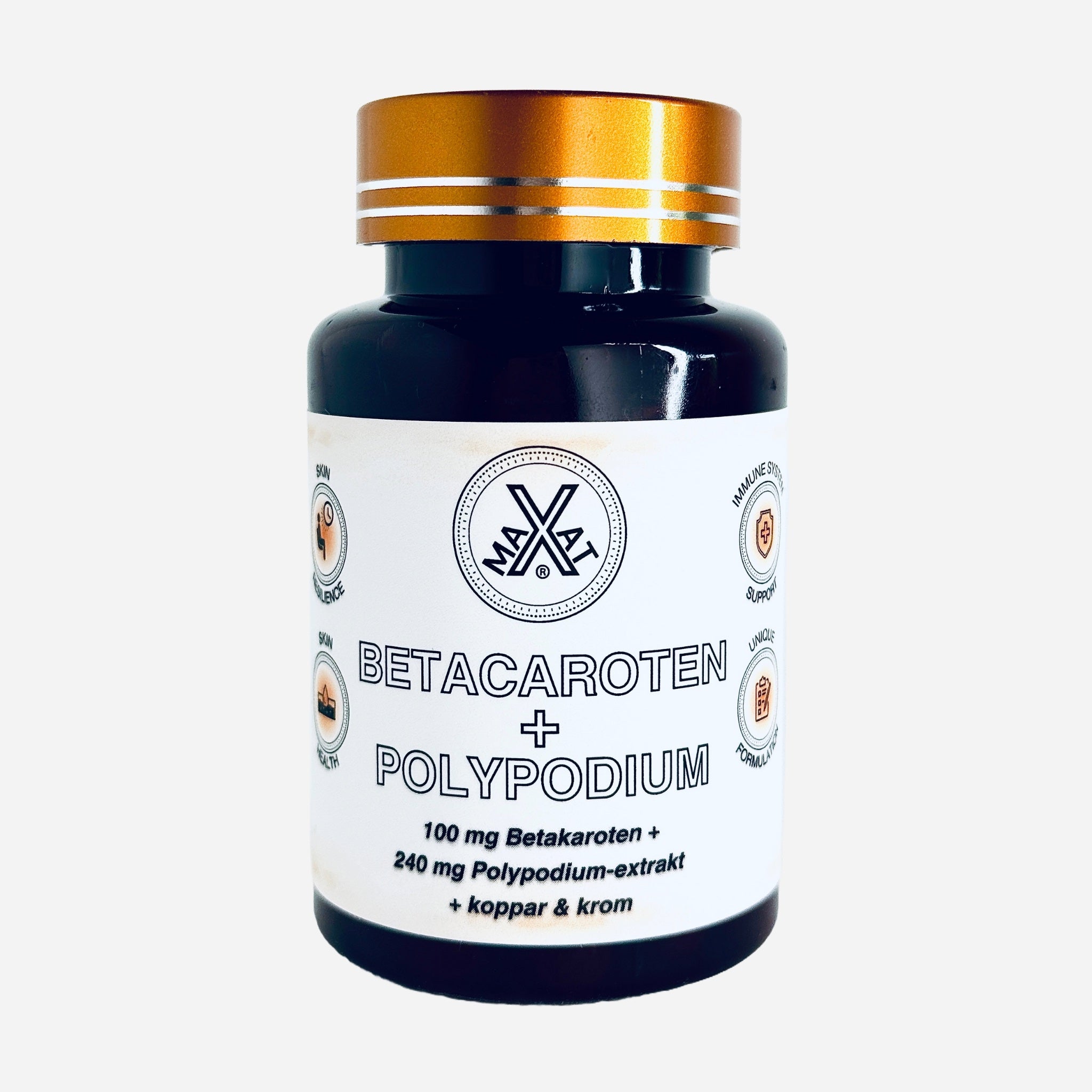 MAXAT Betakaroten 100 mg + Polypodium 60 kapslar – MAXAT Nordic